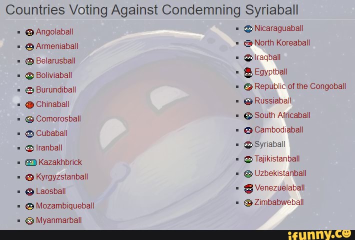 All the good countries in the world - Countries Voting Against ...
