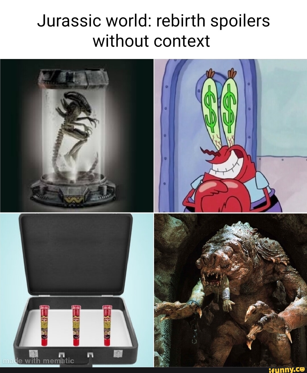 Jurassic world: rebirth spoilers without context with mematic - iFunny