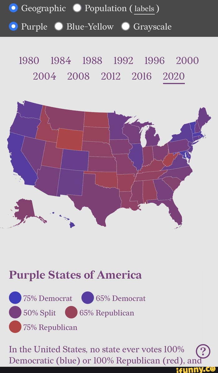 Geographic @ Population (labels ) Purple @ Blue Yellow @ Grays 1980 ...