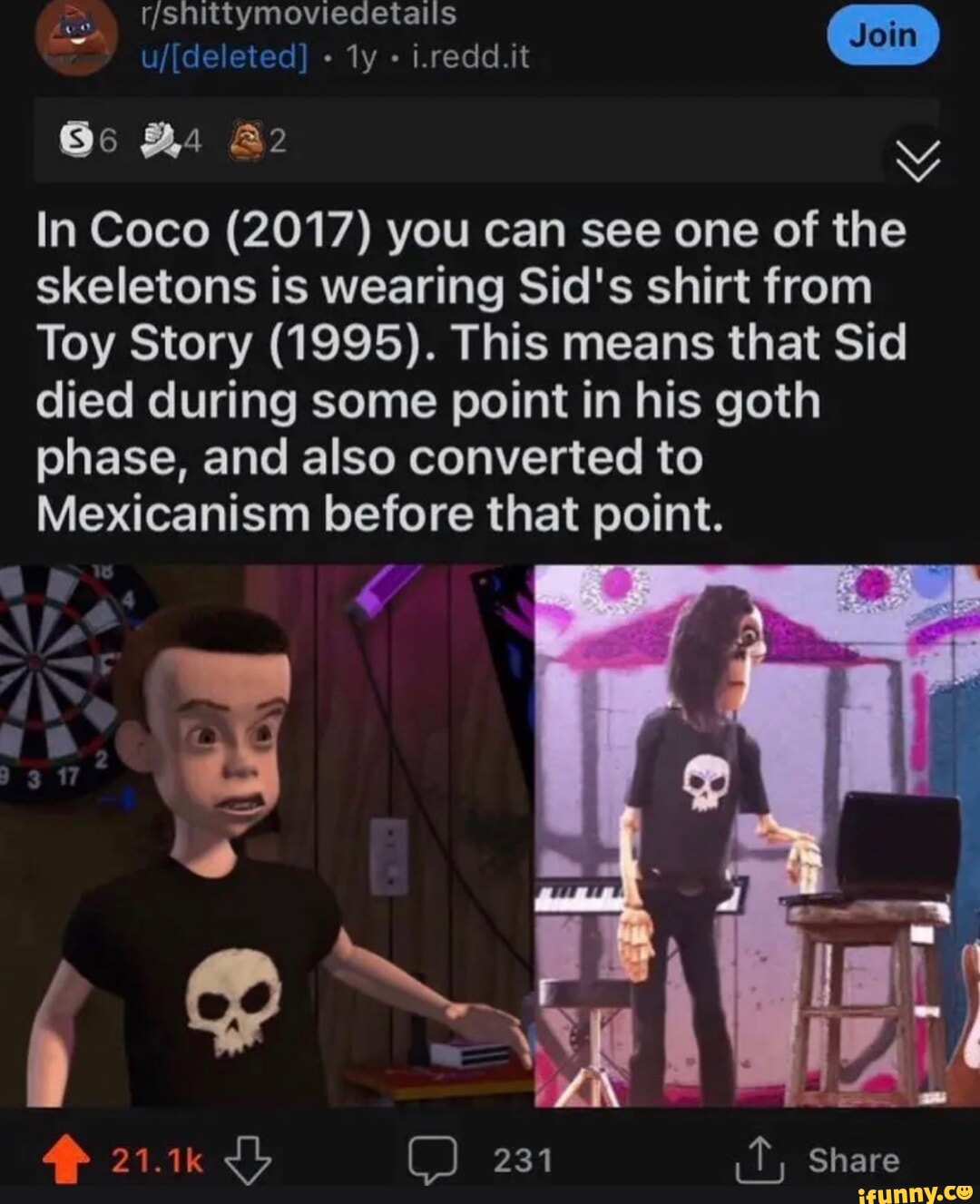 '/shittymoviedetails [deleted) ty iredd.it Join &2 In Coco (2017) you ...