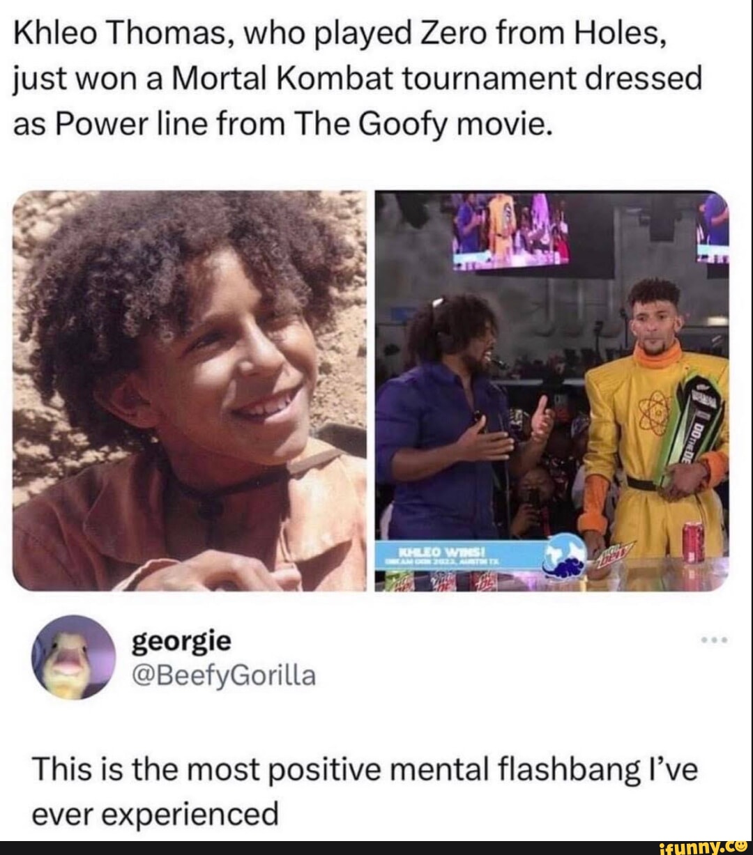 Khleo Thomas, who played Zero from Holes, just won a Mortal Kombat ...