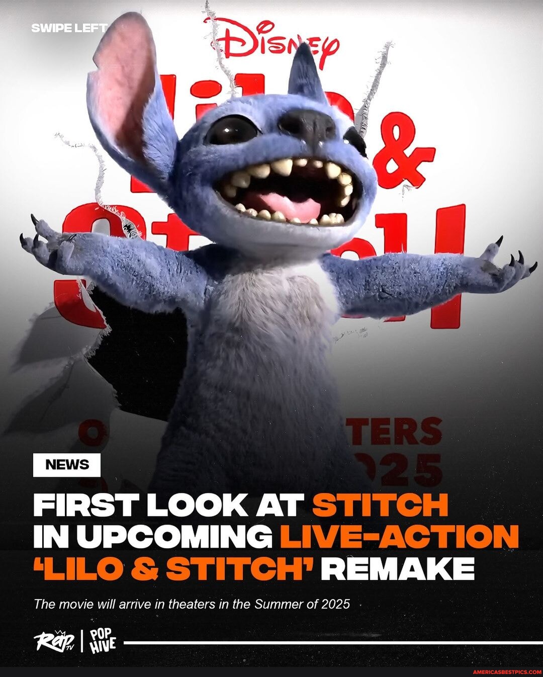 First look at CGI Stitch from Disneys liveaction remake of Lilo Stitch arriving to theaters ...