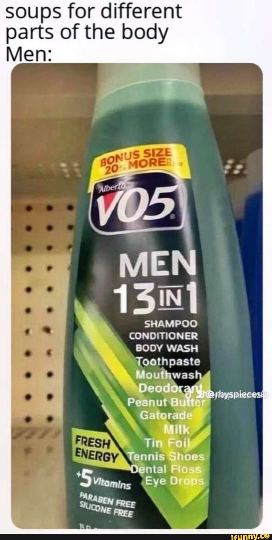 Soups for different parts of the body Men: MEN 1551 SHAMPOO CONDITIONER ...