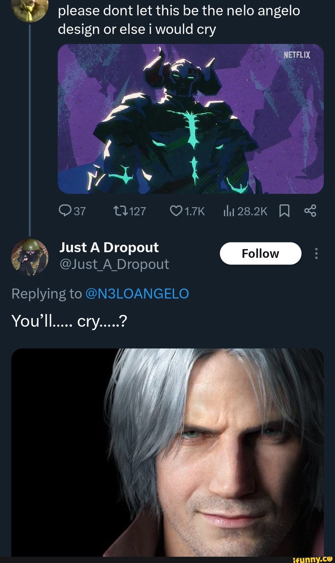 Please dont let this be the nelo angelo design or else i would cry ...