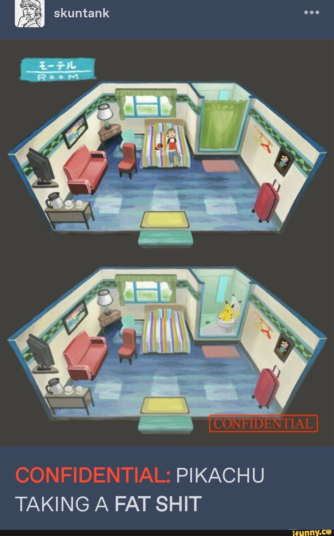Skuntank CONFIDENTIAL: PIKACHU TAKING A FAT SHIT - iFunny