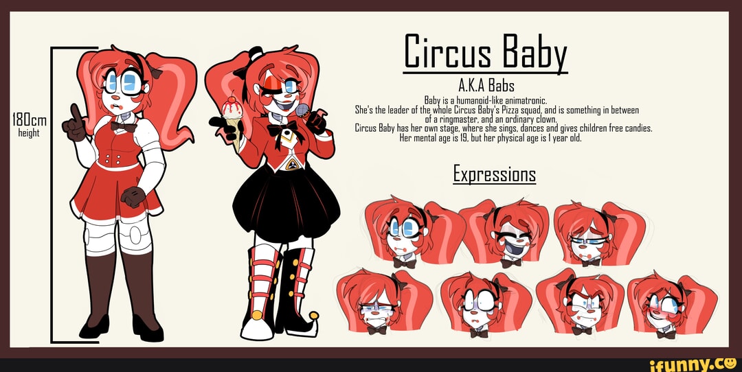 Height Circus Baby AKA Babs a humanoid-like animatronic. 'She's the ...