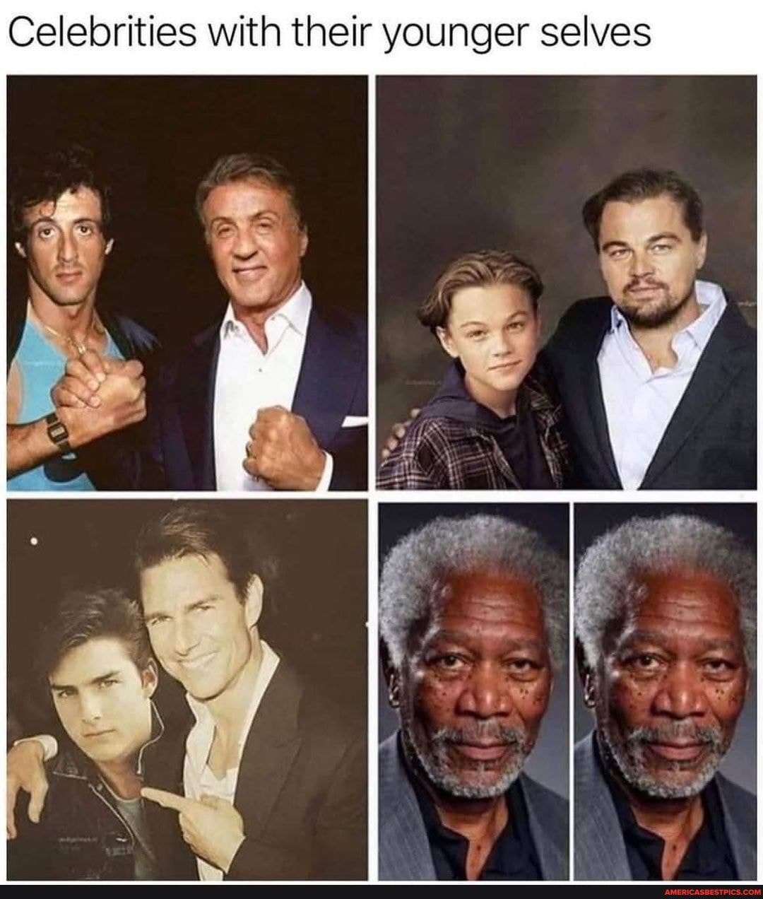 Celebrities with their younger selves - America’s best pics and videos