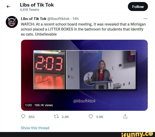 Libs Of Tik Tok Libs Of Tik Tok Libsoftiktok Watch At Recent School