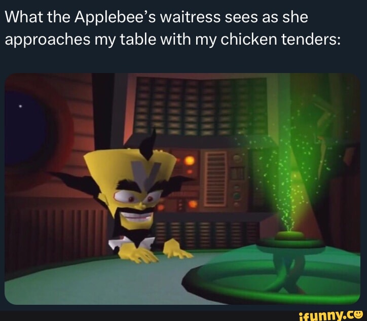 What the Applebee's waitress sees as she approaches my table with my ...