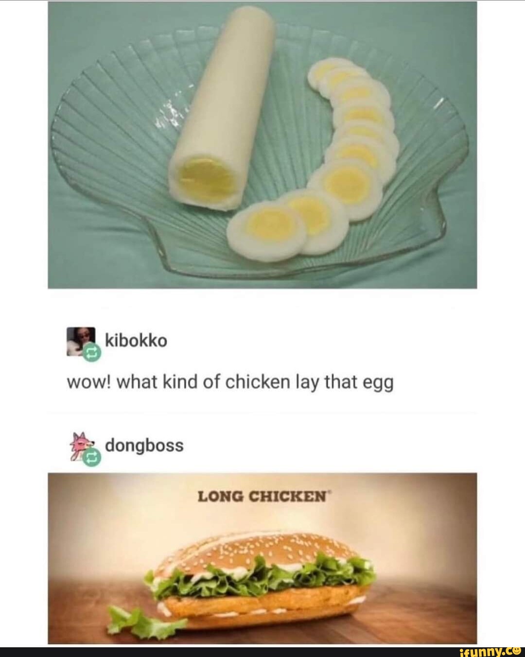 Wow! what kind of chicken lay that egg dongboss LONG CHICKEN - iFunny