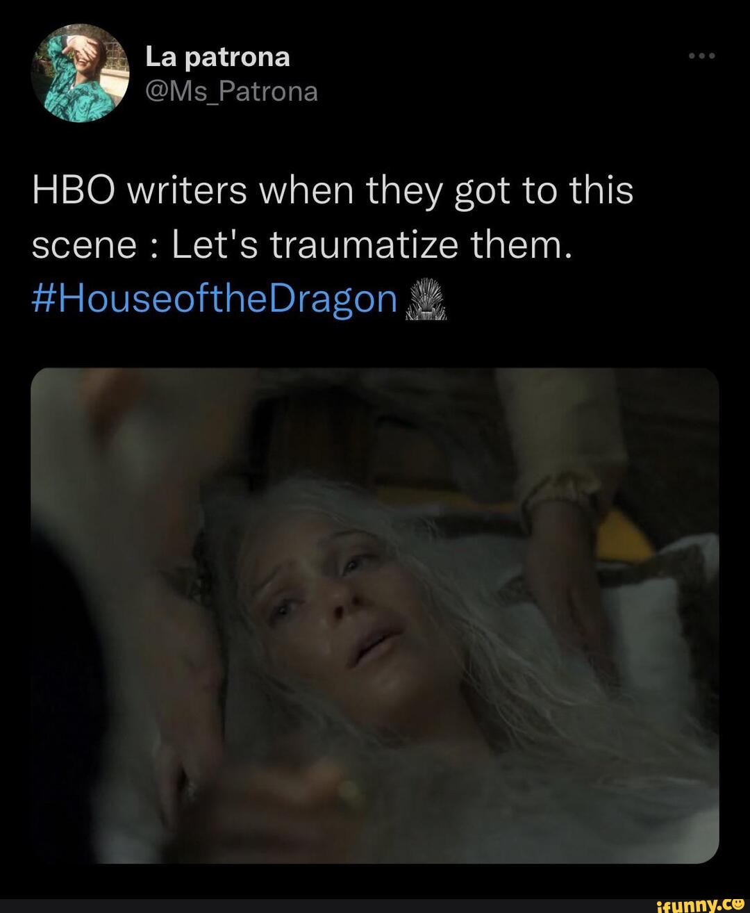 La patrona @Ms Patrona HBO writers when they got to this scene : Let's ...