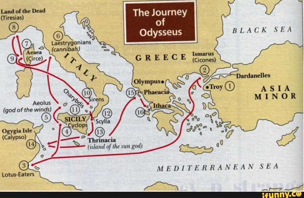 Odysseus BLACK SEA (god of the "OG Ismarus MINOR The Journey of GREECE ...