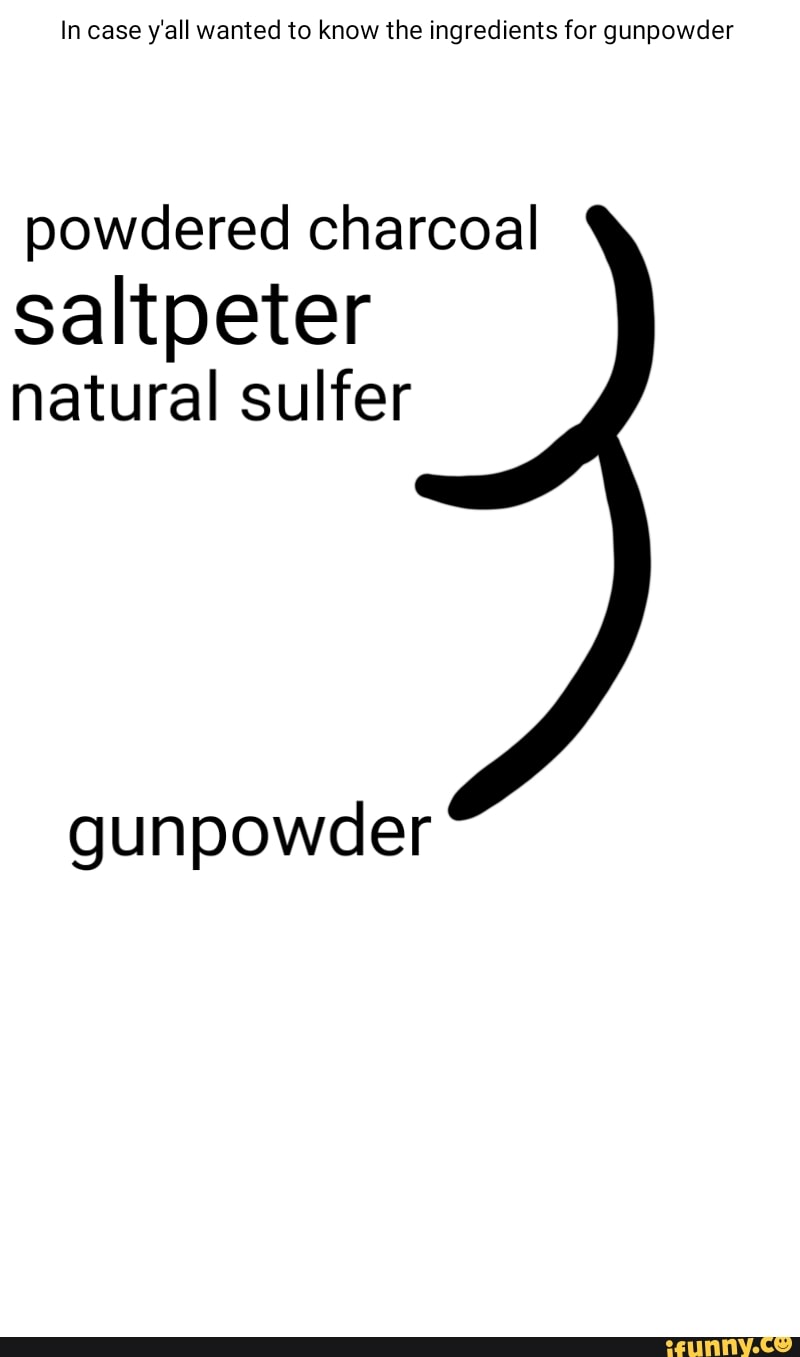 In case y'all wanted to know the ingredients for gunpowder powdered ...
