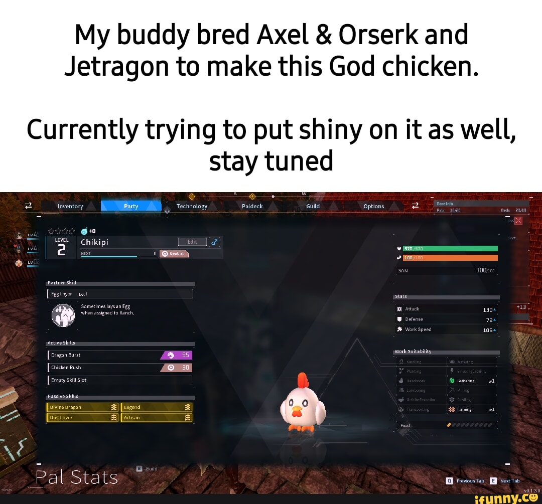 My buddy bred Axel & Orserk and Jetragon to make this God chicken ...