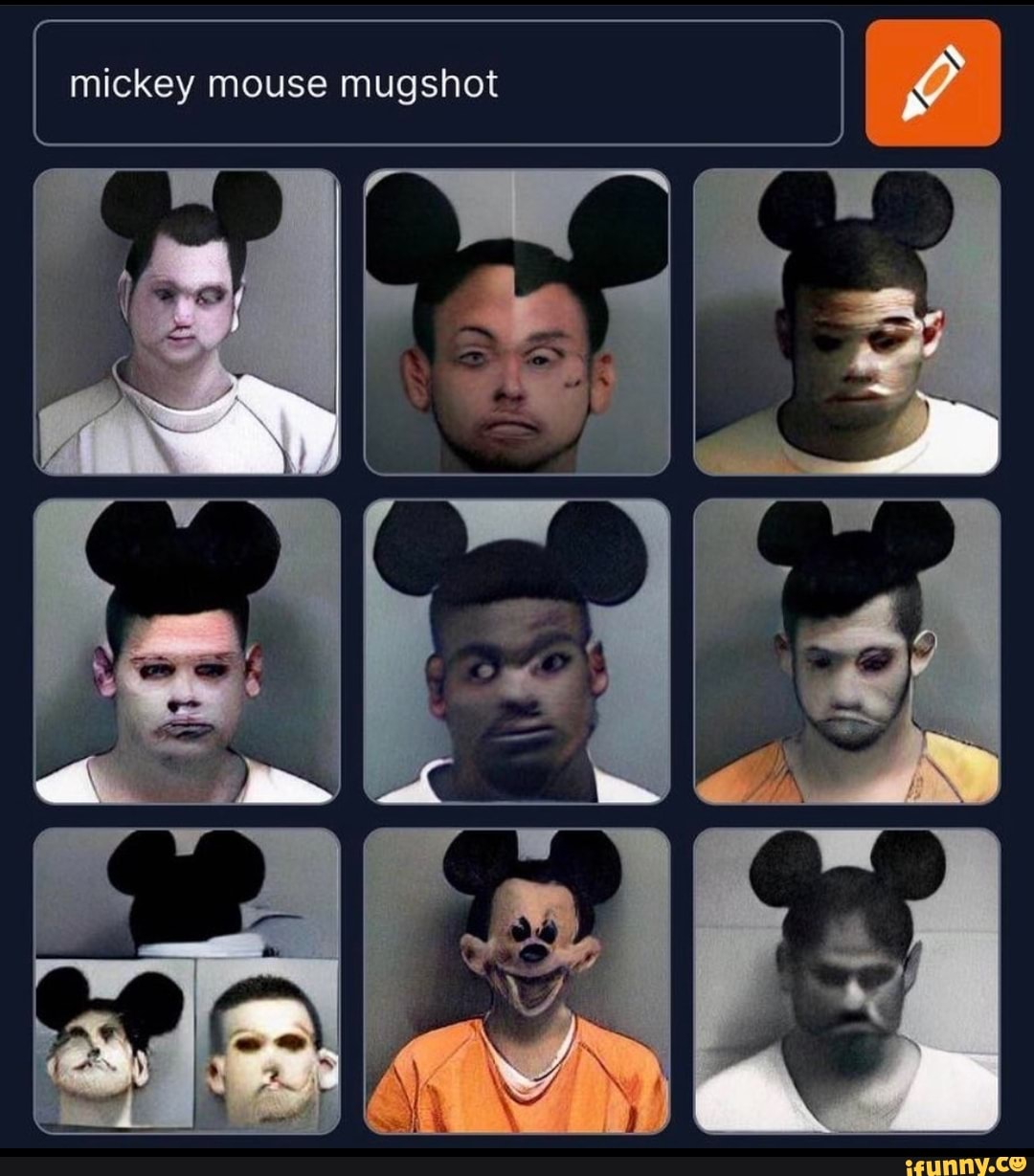 Mickey mouse mugshot - iFunny