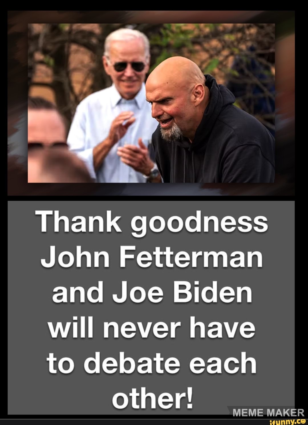 Thank goodness John Fetterman and Joe Biden will never have to debate ...