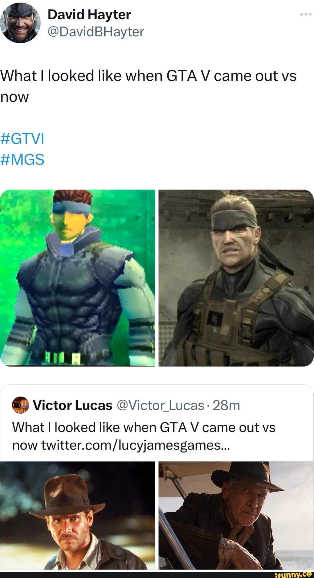 David Hayter Flayter DavidB What I looked like when GTA V came out vs ...