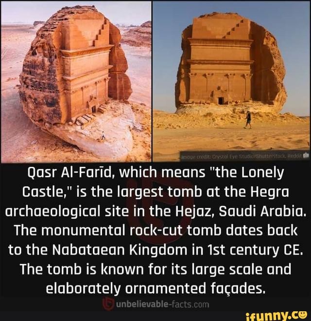 Qasr Al-Farid, which means "the Lonely Castle," is the largest tomb at ...