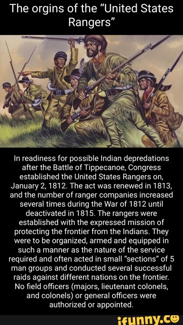 The orgins of the "United States Rangers" In readiness for possible ...