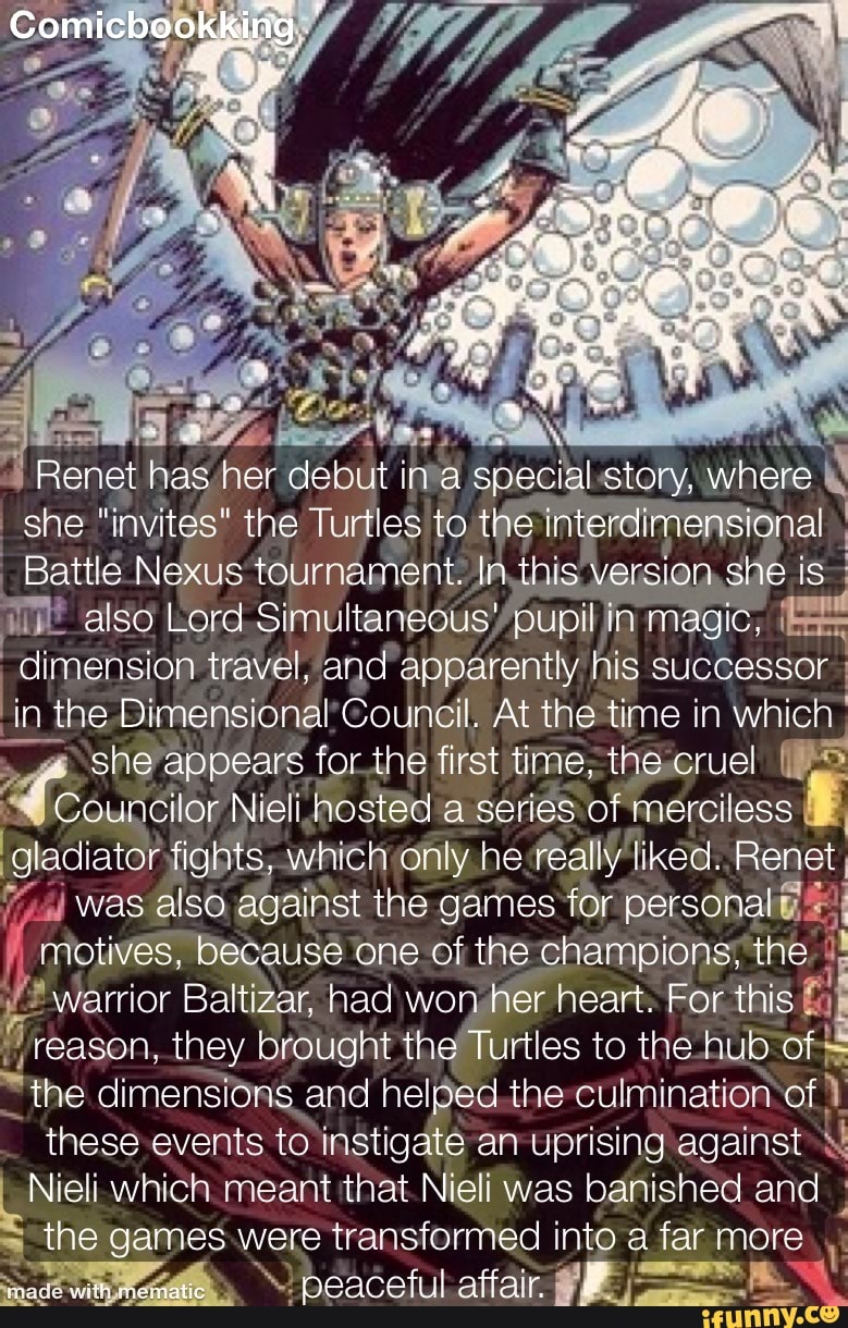 Comicbookking Renet has her debut in a special story, where she ...