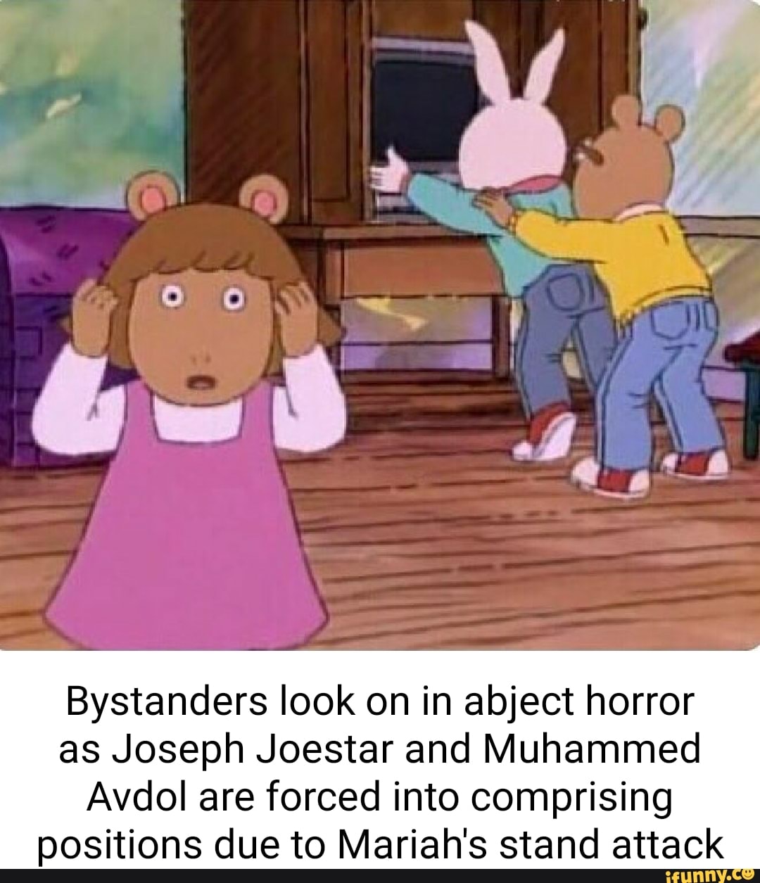 Bystanders look on in abject horror as Joseph Joestar and Muhammed ...