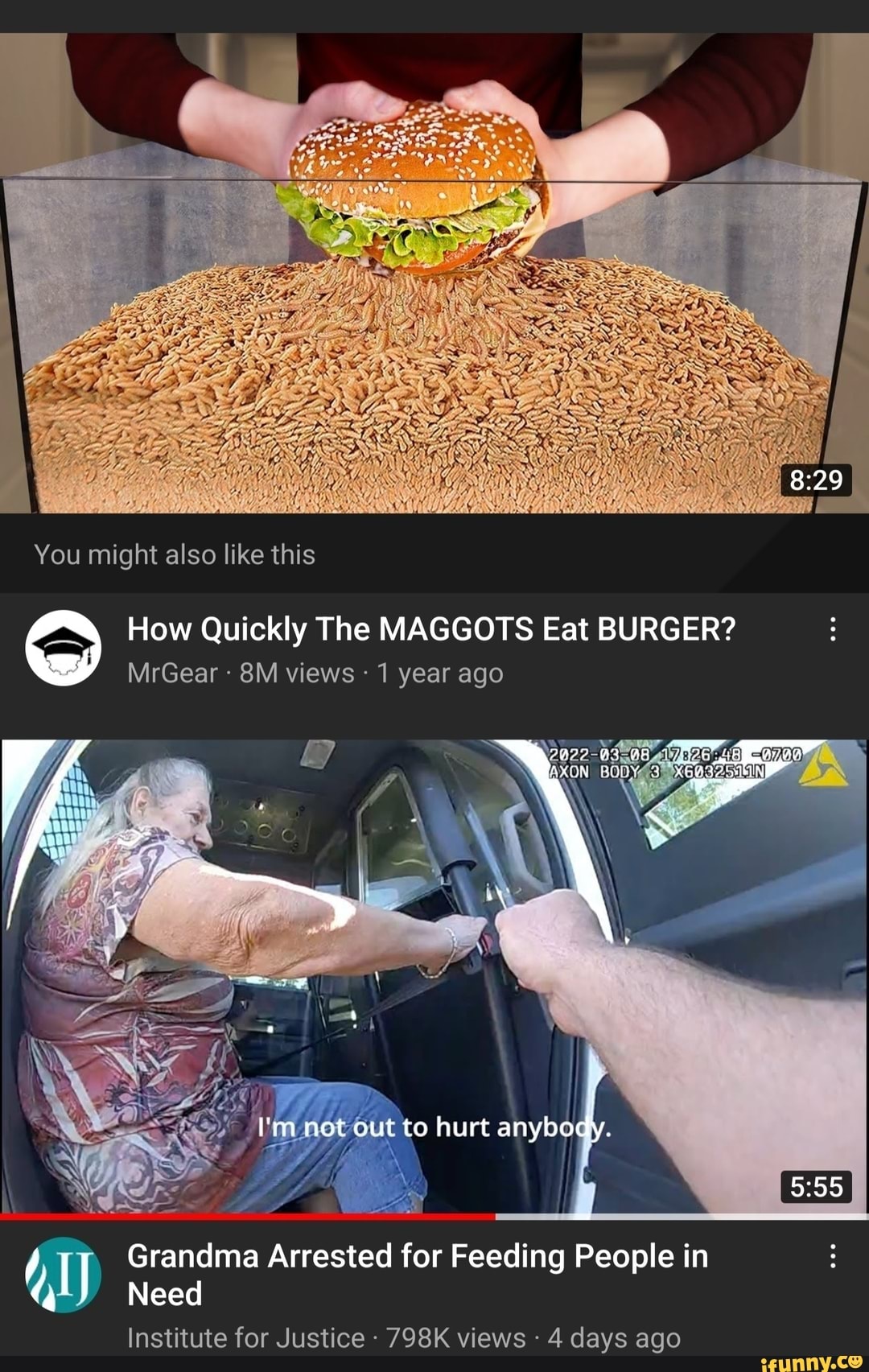 You might also like this How Quickly The MAGGOTS Eat BURGER? MrGear ...