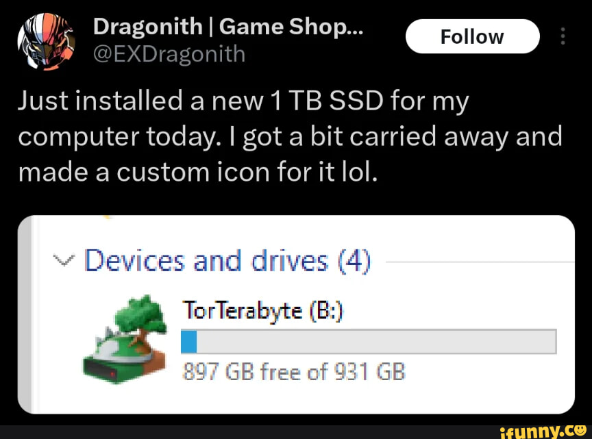 Dragonith I Game Shop... Follow Just installed a new 1 TB SSD for my ...