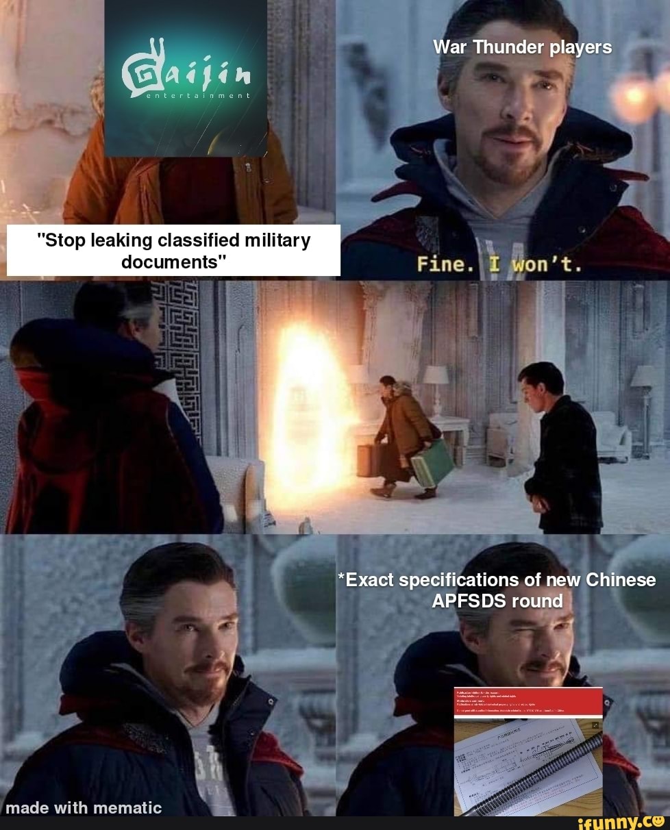 War Thunder players "Stop leaking clas: military documents" *Exact ...