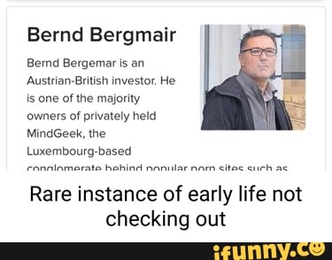 Bernd Bergmair Bernd Bergemar is an Austrian-British investor, He is ...