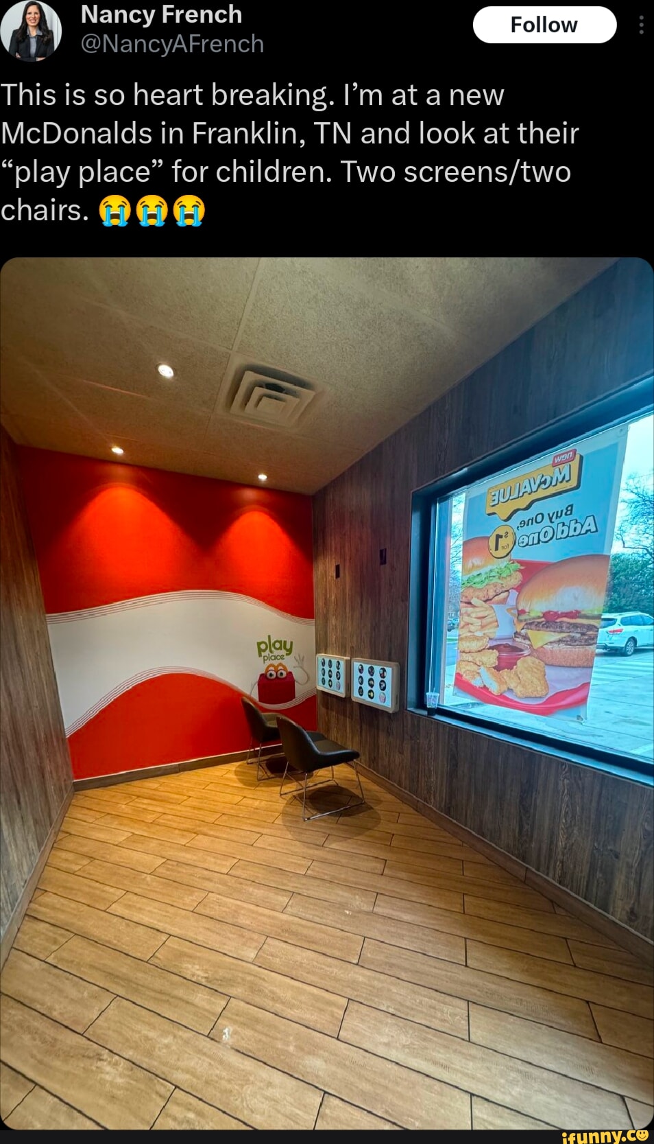 Nancy French Foll @NancyAFrench This is so heart breaking. I'm at a new ...