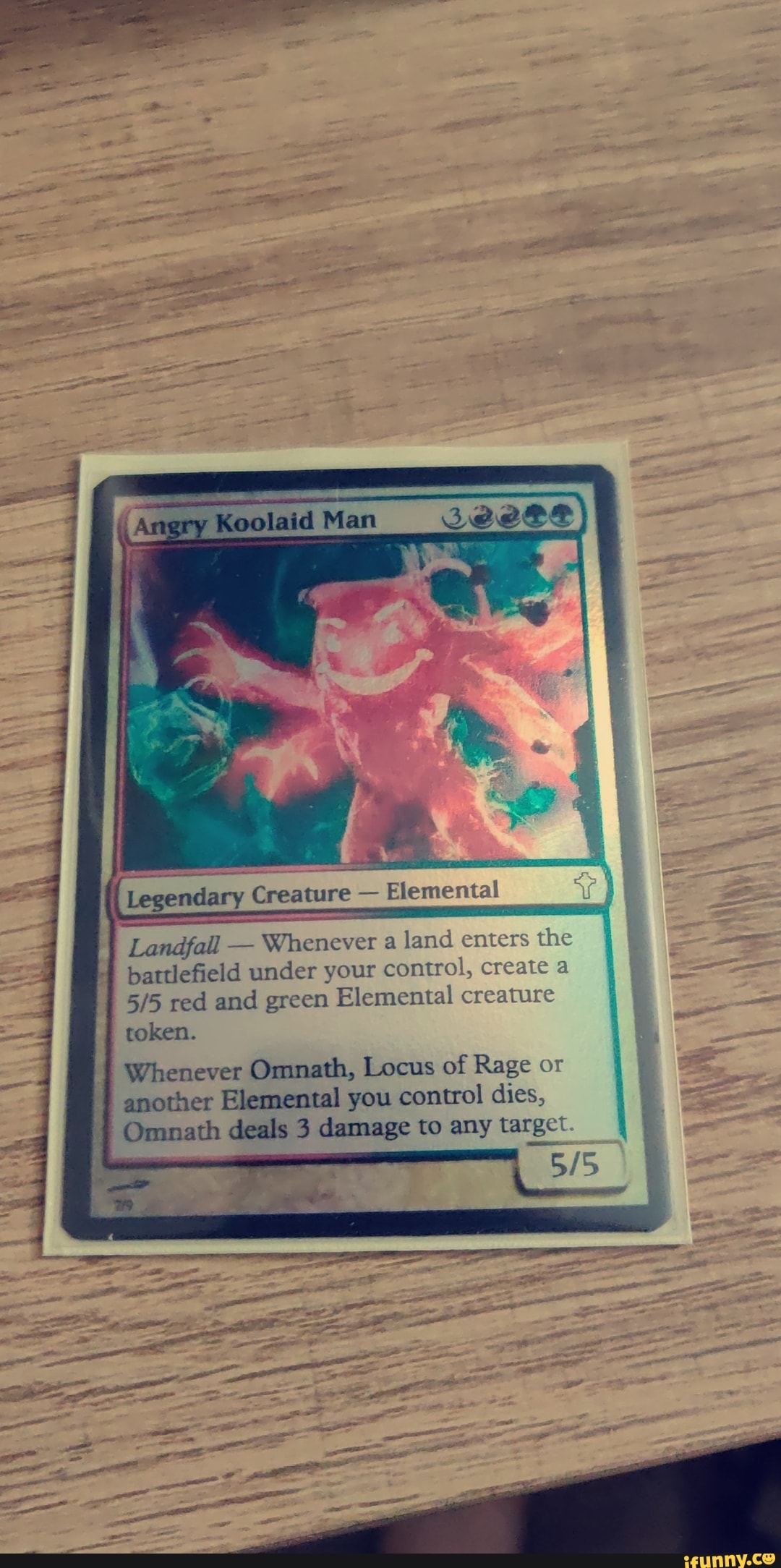 Man Legendary Creature - Elemental Landfall - Whenever a land enters ...