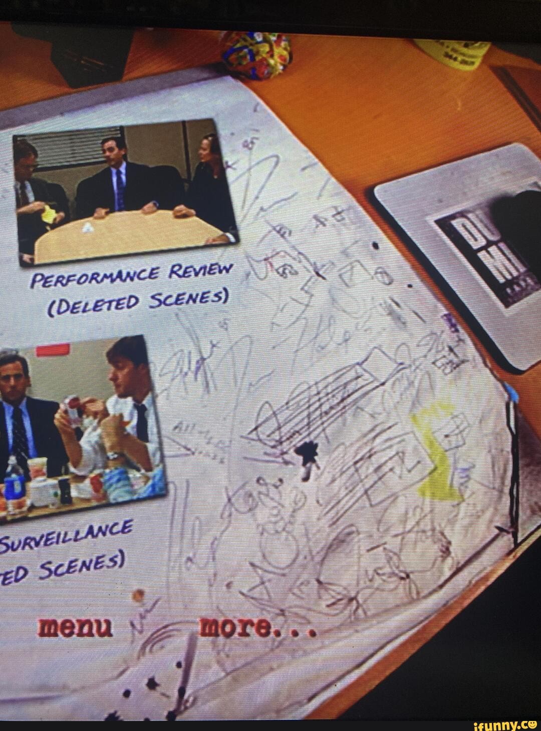 PERFORMANCE REVIEW (DELETED SCENES) menu 'more... - iFunny