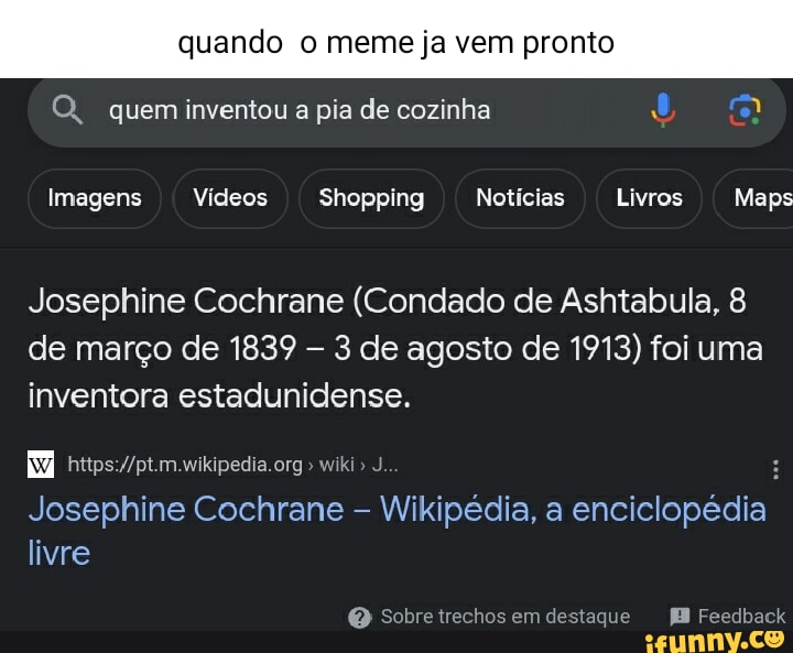 Quando meme ja vem pronto quem inventou a pia de cozinha Imagens Vídeos ...