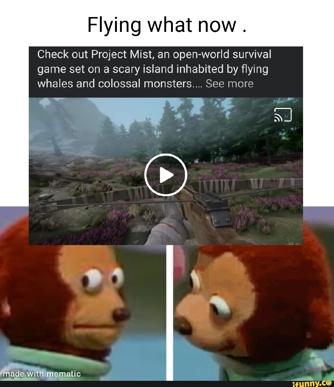 Flying what now . Check out Project Mist, an open-weorld survival game ...