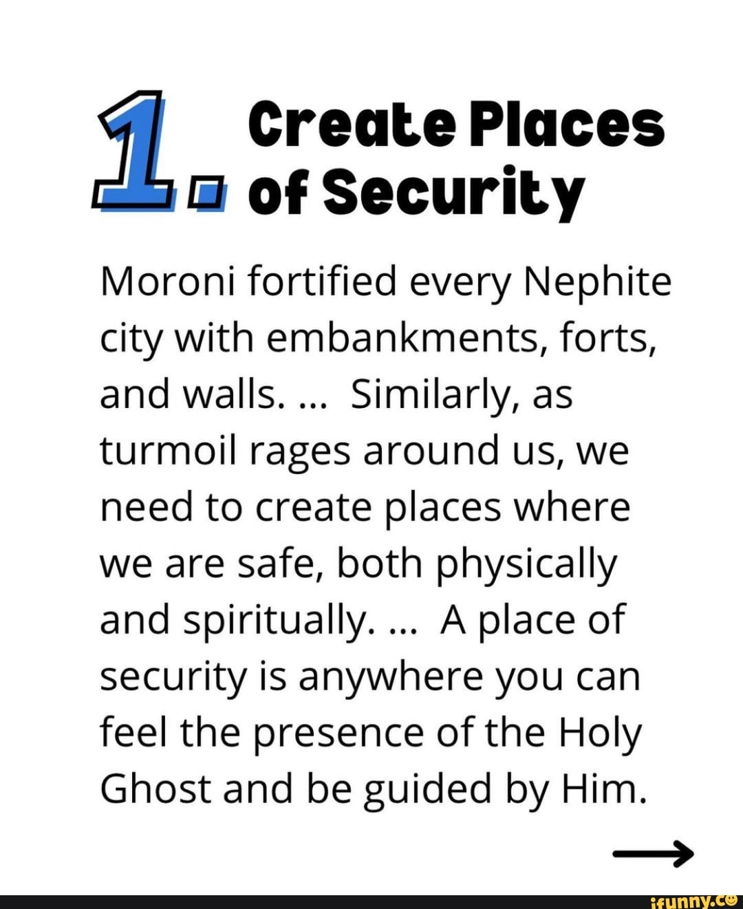 Create Places of Security Moroni fortified every Nephite city with ...