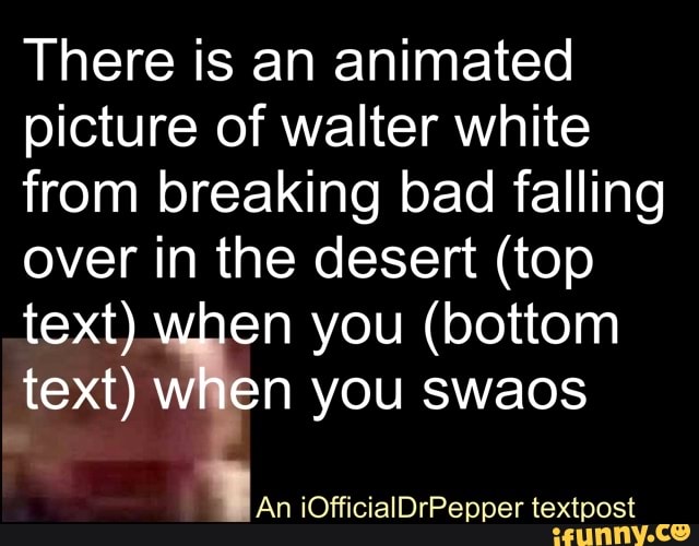 There is an animated picture of walter white from breaking bad falling ...