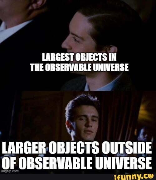 LARGEST OBJECTS IN THE OBSERVABLE UNIVERSE LARGER OBJECTS OUTSIDE NE ...