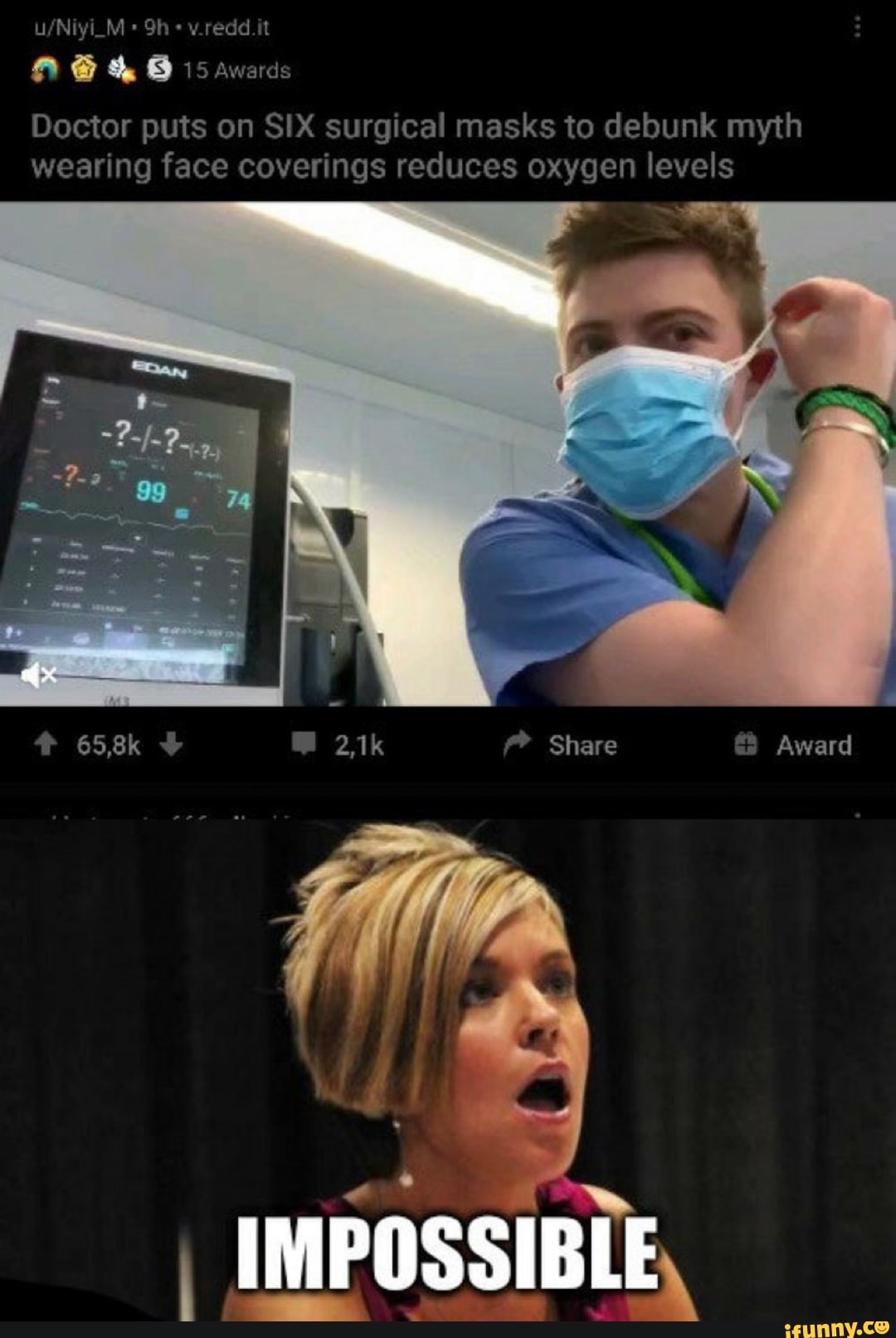 Doctor puts on SIX surgical masks to debunk myth wearing face coverings ...