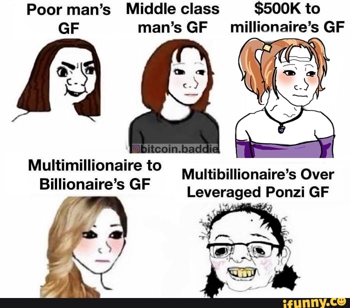 Poor man's Middle class $500K to GF man's GF millionaire's GF ...