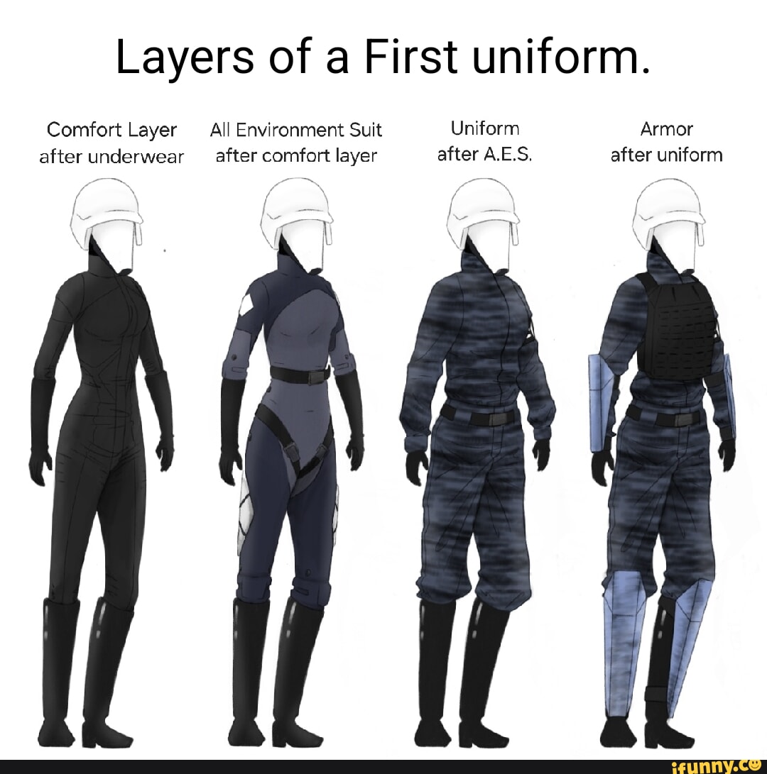Layers of a First uniform. Comfort Layer All Environment Suit Uniform ...