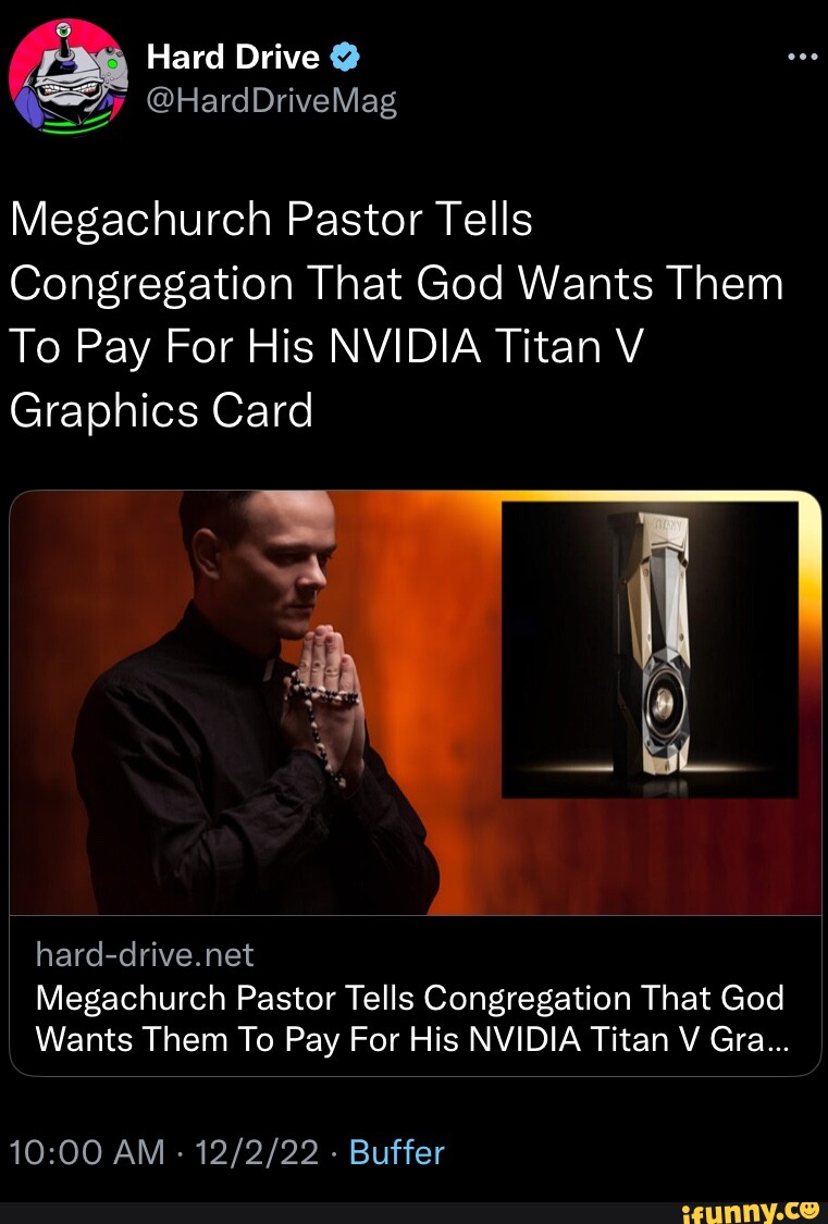 Hard Drive @ Megachurch Pastor Tells Congregation That God Wants Them ...