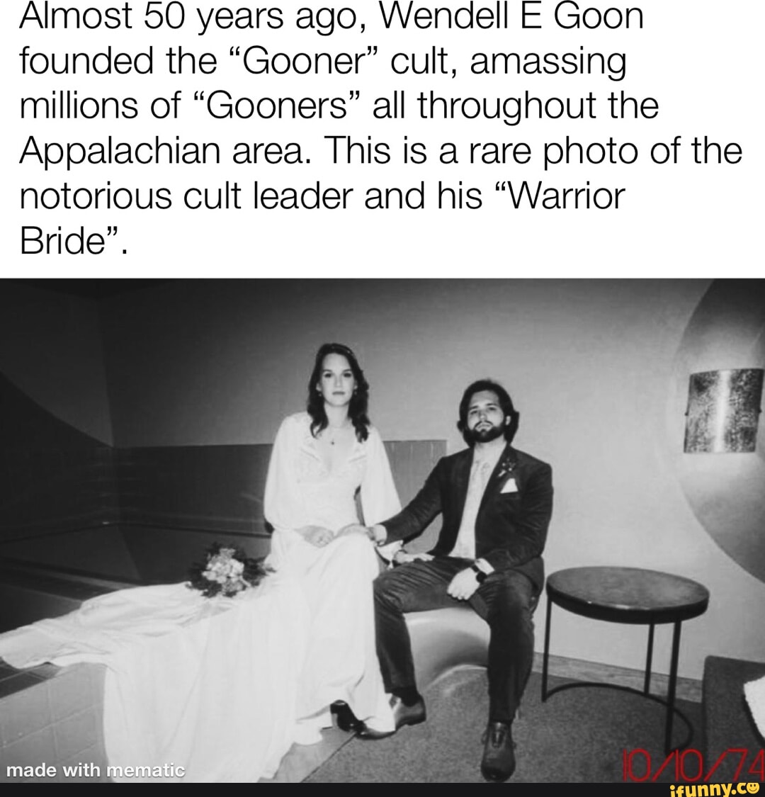 Almost 50 years ago, Wendell E Goon founded the "Gooner" cult, amassing ...