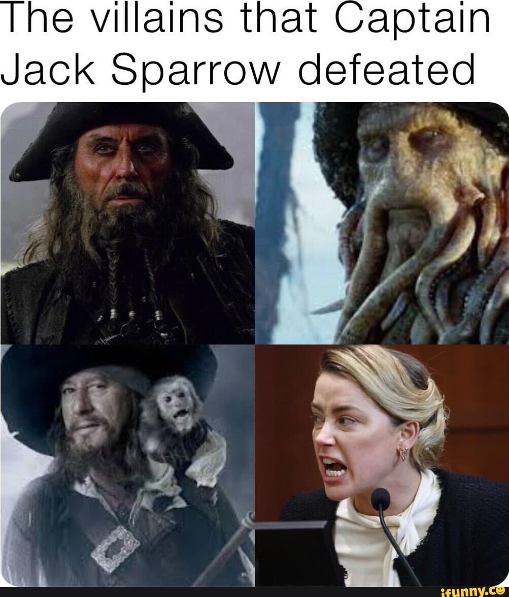 Tine villains that Captain Jack Sparrow defeated AS - iFunny