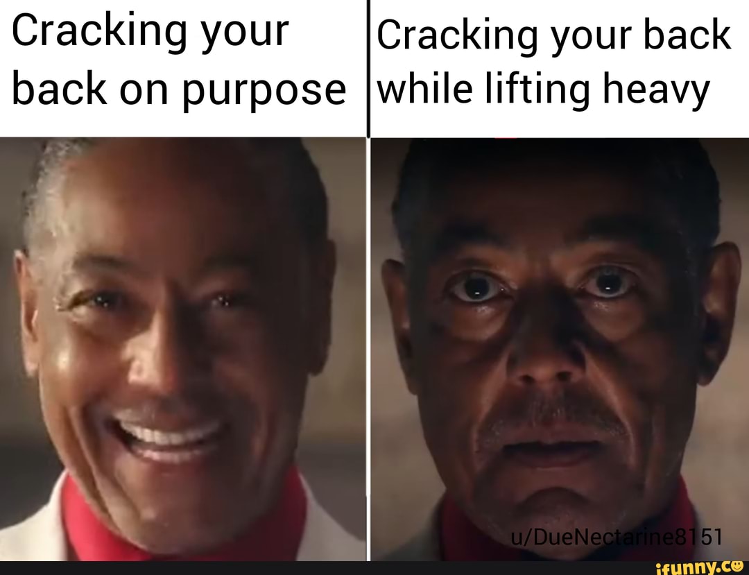 Cracking your Cracking your back back on purpose Iwhile lifting heavy ...