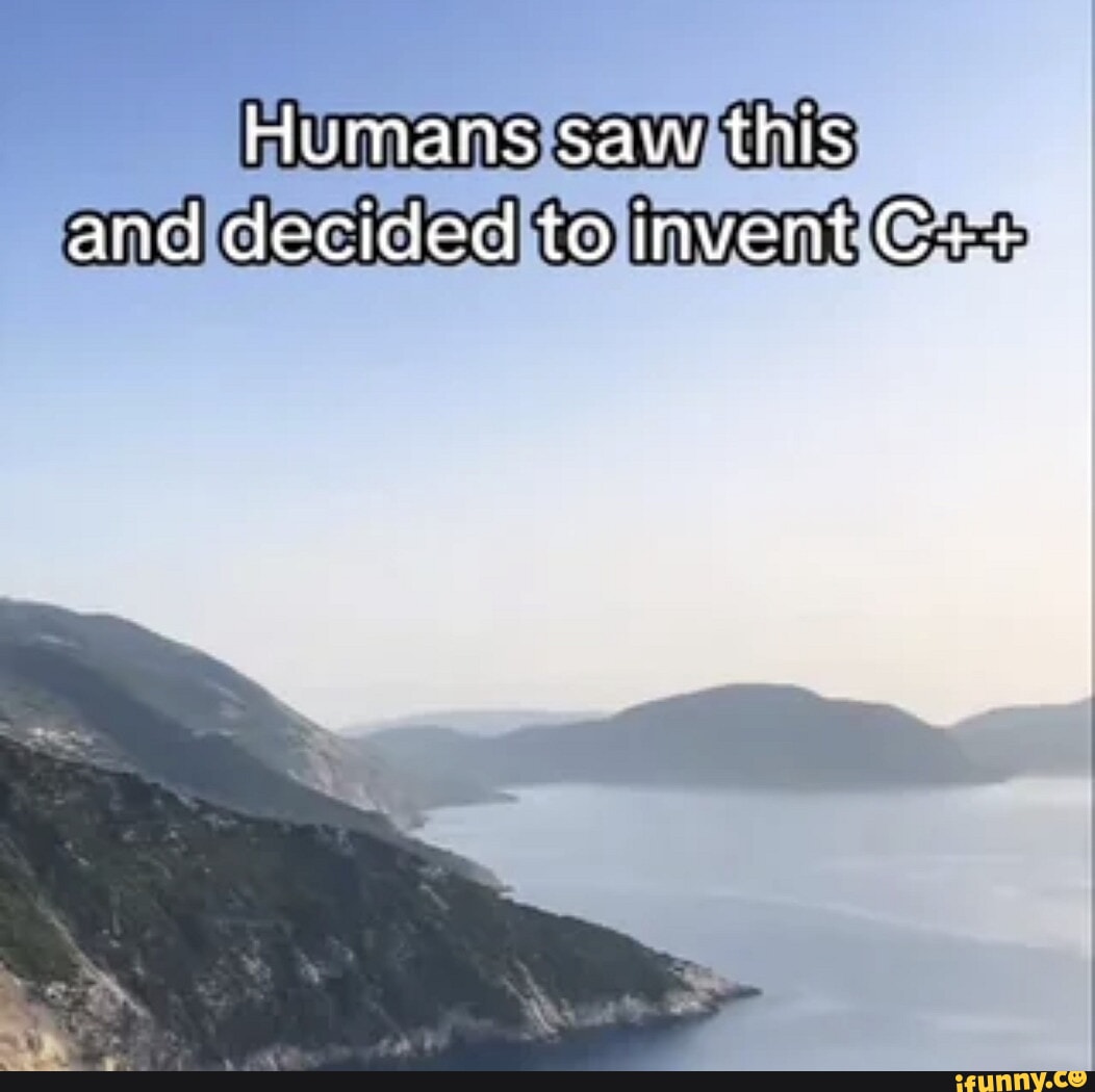 Humans saw this and decided to invent C++ - iFunny