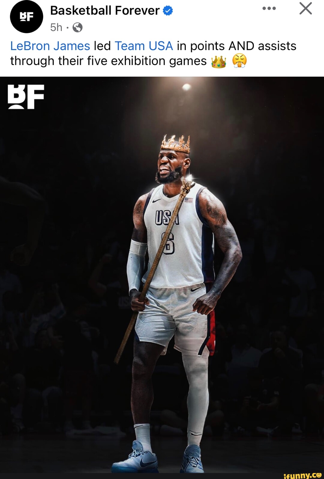 Basketball Forever LeBron James led Team USA in points AND assists ...