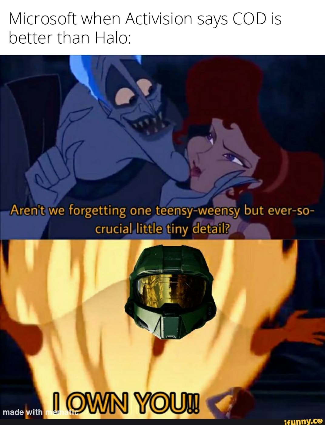 Microsoft when Activision says COD is better than Halo: ON Aren't we ...