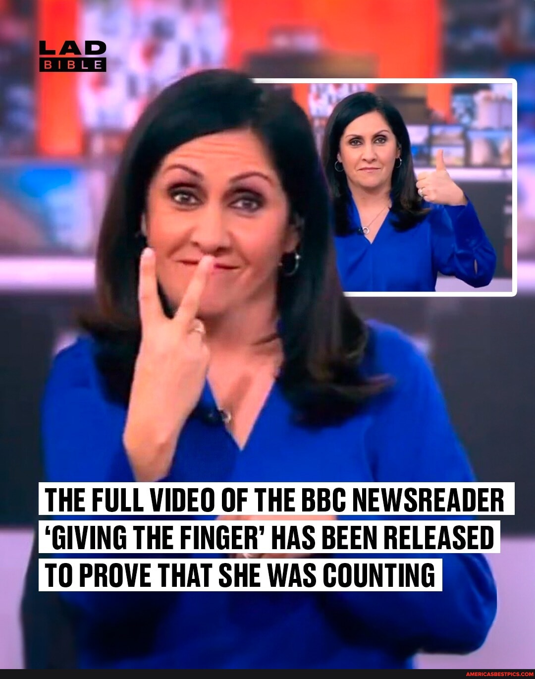 So she wasnt just flipping us off BBC newsreader Maryam Moshiri was ...