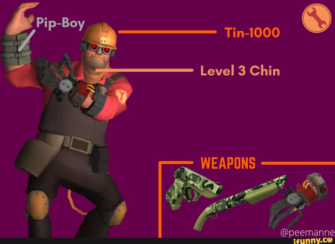 Peeman loadouts i think - Tin-1000 Level 3 Chin WEAPONS - iFunny