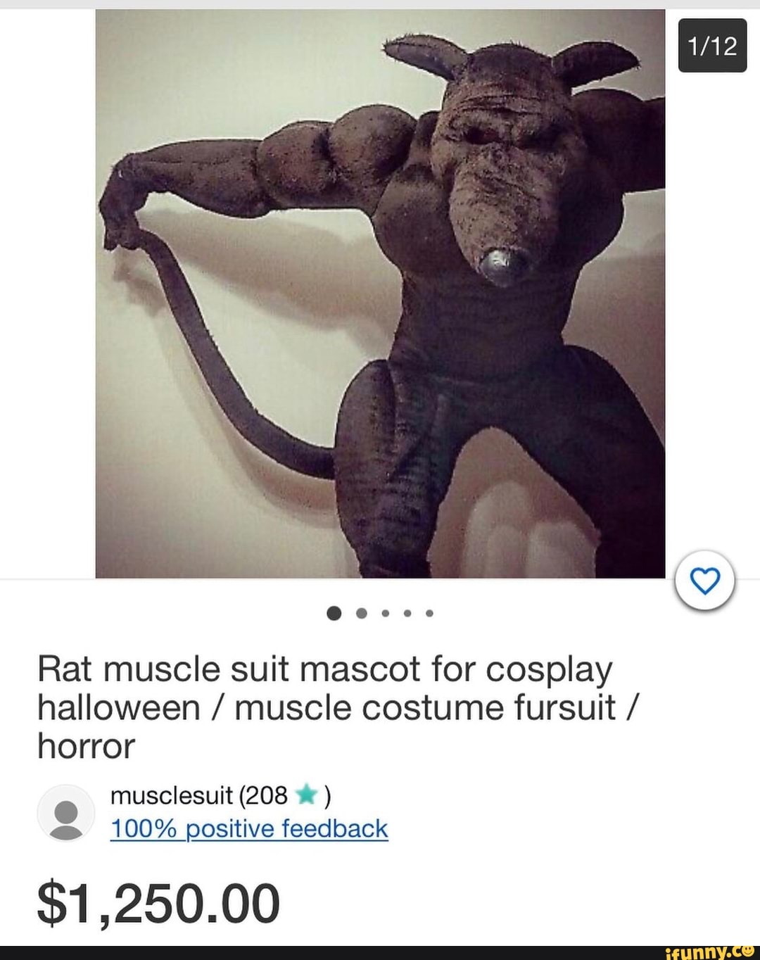 Rat muscle suit mascot for cosplay halloween / muscle costume fursuit ...
